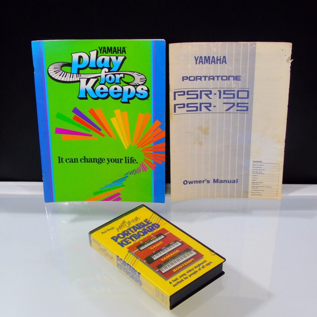 Vintage Yamaha Keyboard Learning Bundle: Sheet Music & VHS - Etsy