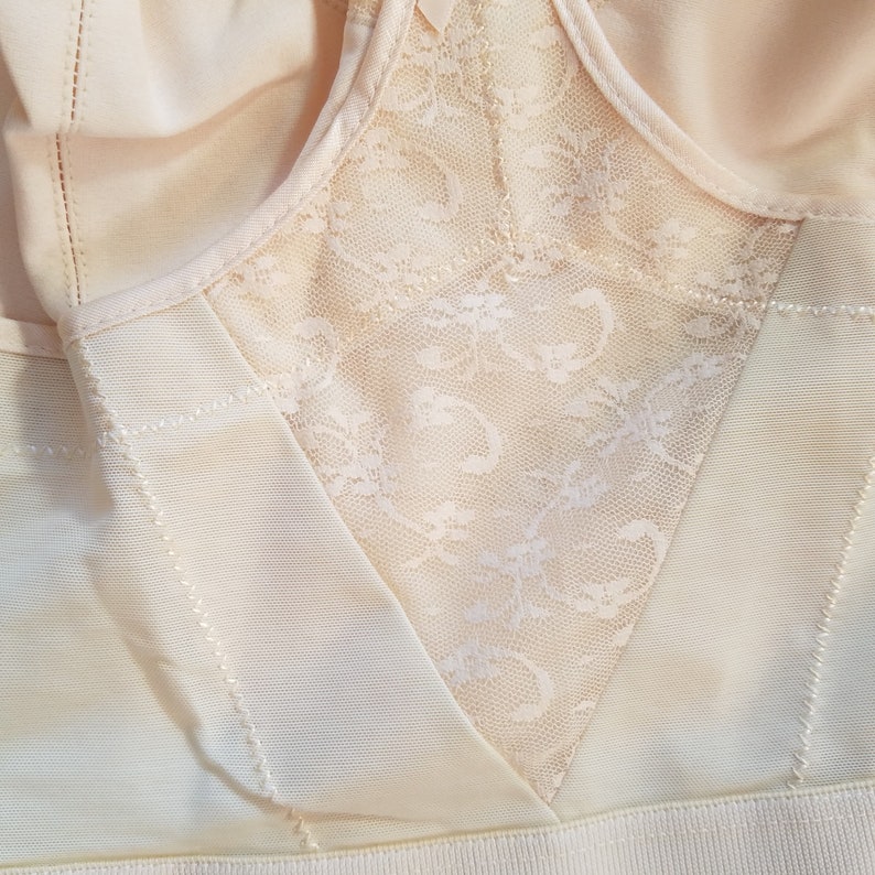1960 Vintage Beige Brassiere Corset Carnival Give 'N Take Bullet Bra ...