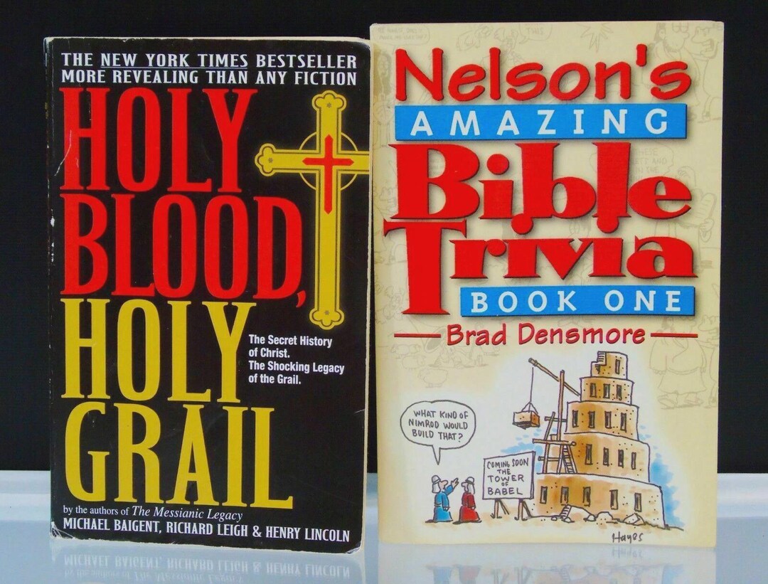 Bible Trivia and Holy Blood Holy Grail Vintage 2 Book Bundle - Etsy