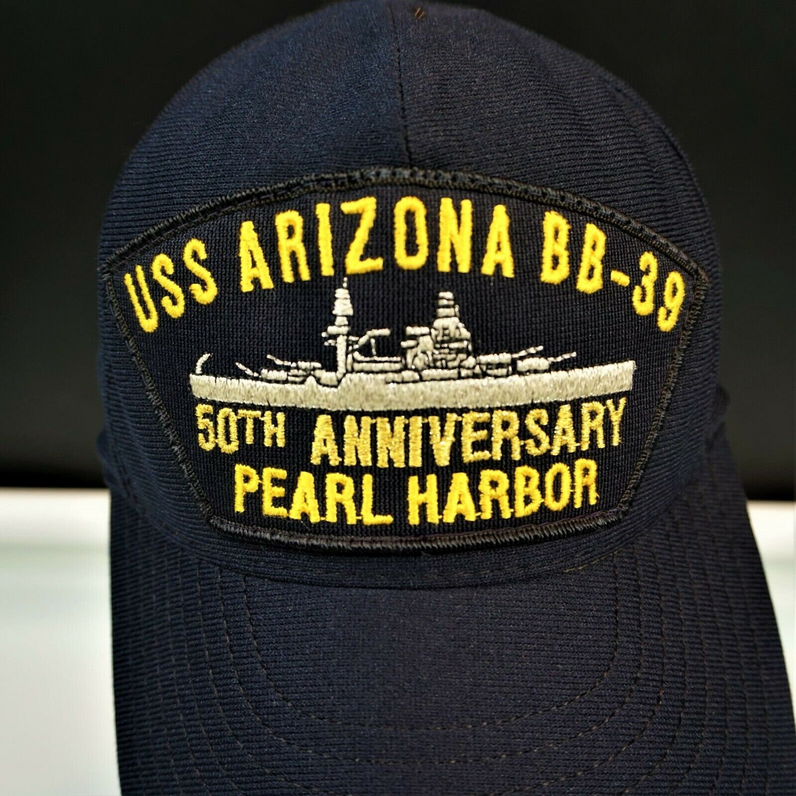 Pearl Harbor 50th Anniversary Ball Cap USS Arizona BB-39 Vintage 1991 ...