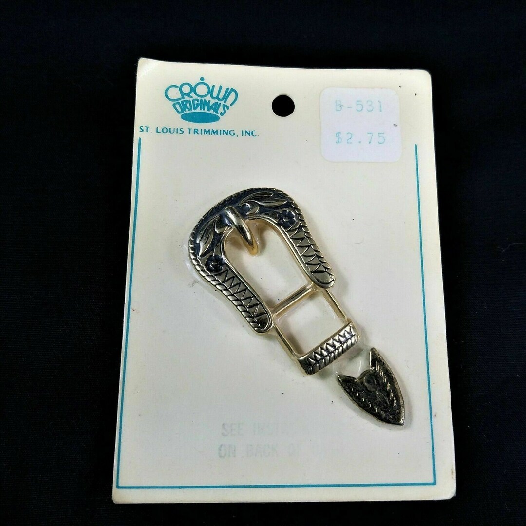 Vintage 1970s Belt Buckle and Tip Crown Originals Buckle New Old Stock ...