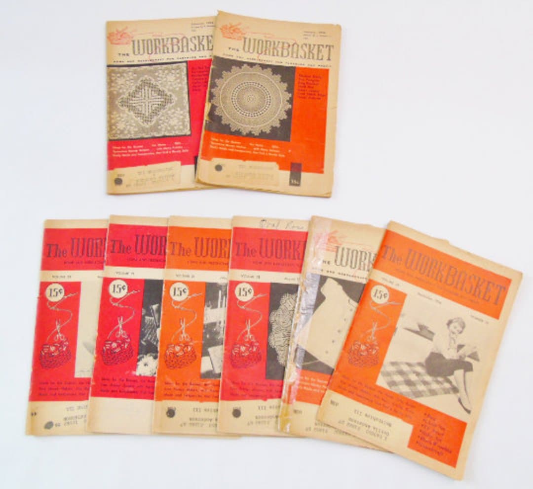 Vintage Workbasket Magazines 8 Home and Needlecrafts 1950s - Etsy