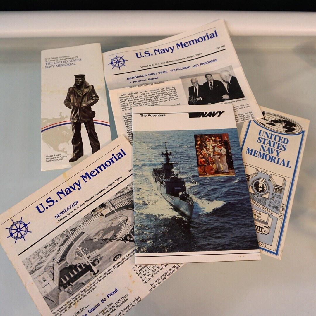 US NAVY Paper Ephemera Recruiting Booklet Memorial Newsletters - Etsy