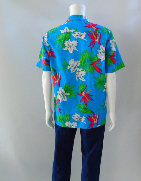 Hawaiian Shirt Floral Aloha Shirt Vintage Made In USA… - Gem