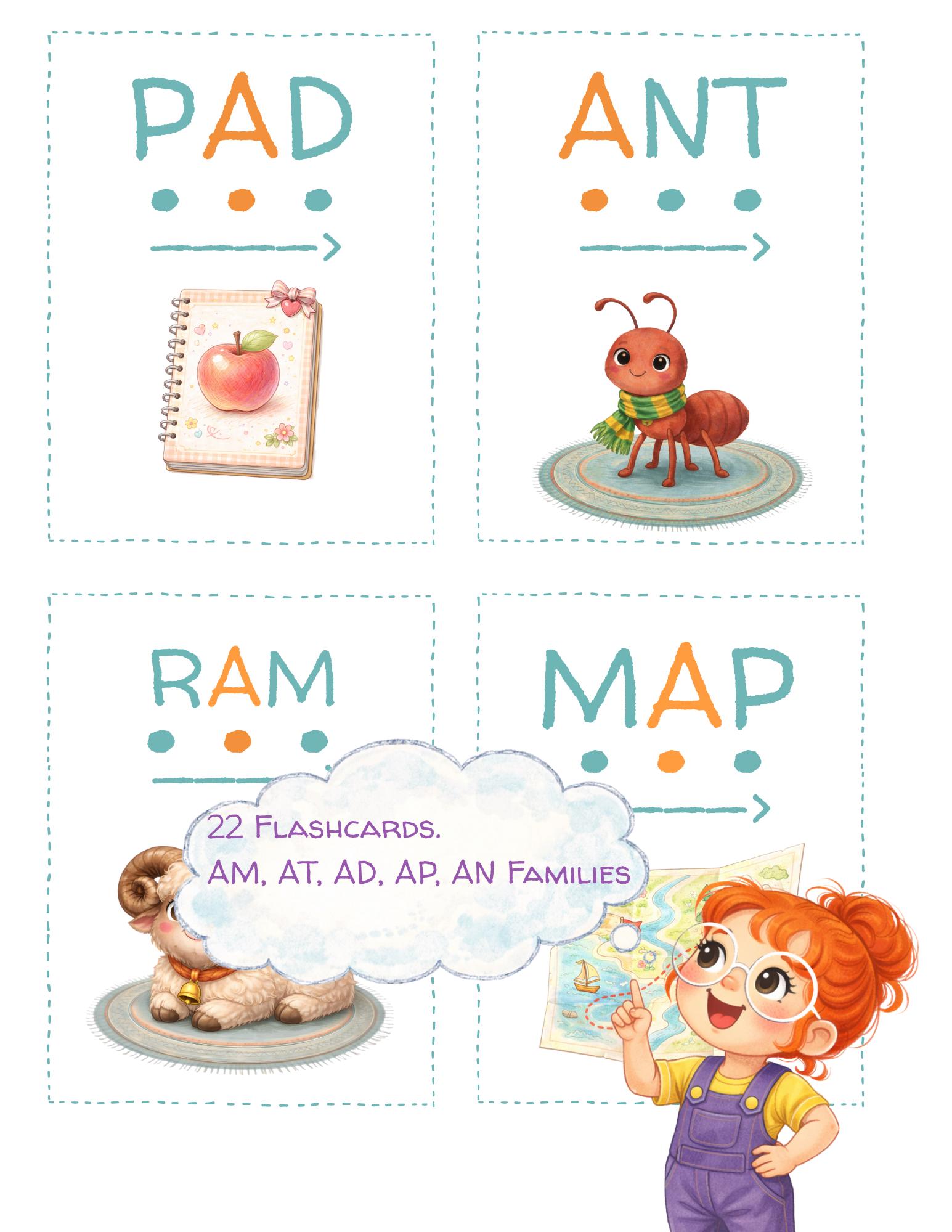 CVC Short A Flashcards | Printable Phonics Cards for Kids - Etsy