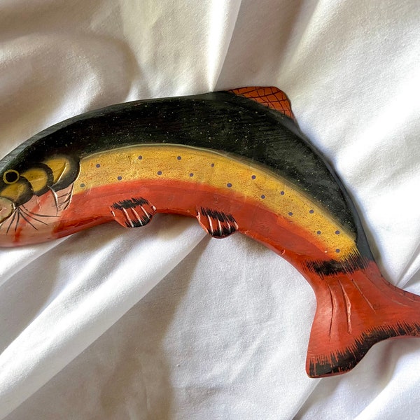 Carved Wood Salmon Bowl - Etsy