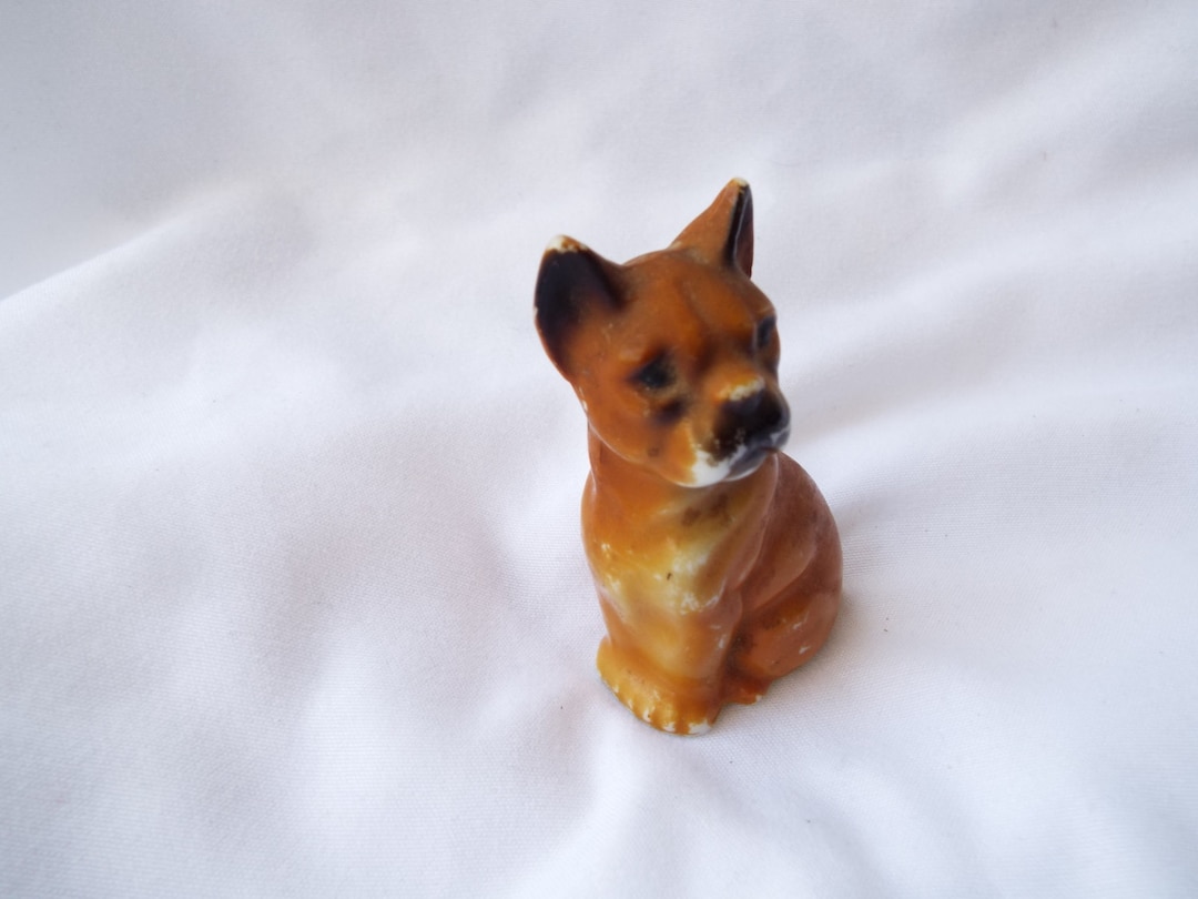 Vintage JAPAN Miniature Ceramic Dog - Etsy