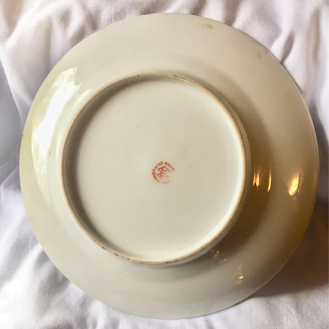 Japanese Lusterware Plate With Pagoda, Bridge, Boat and Mountain - Etsy