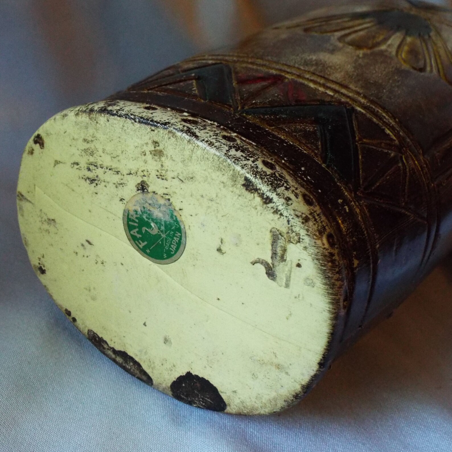 Fairway Vase Art Deco Chalkware Vintage JAPAN Indian Symbols Najahe - Etsy