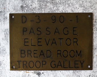 Brass Galley Sign - Etsy