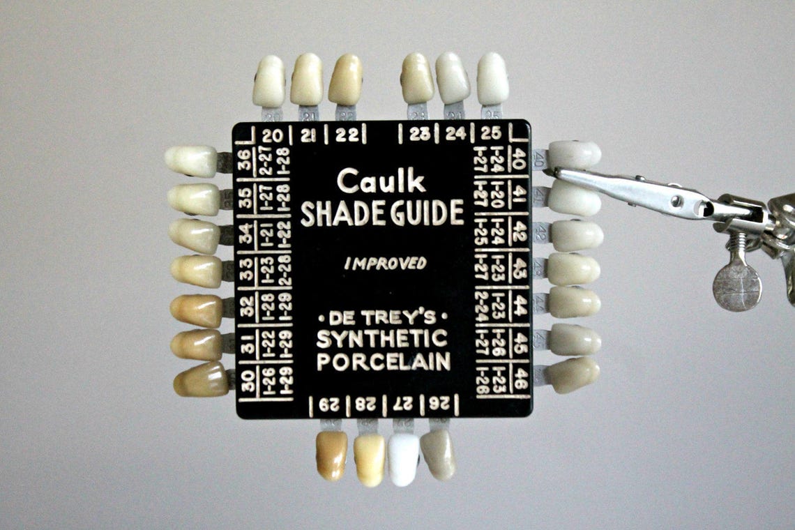 Antique Porcelain Teeth Shade Guide De Trey's Synthetic - Etsy