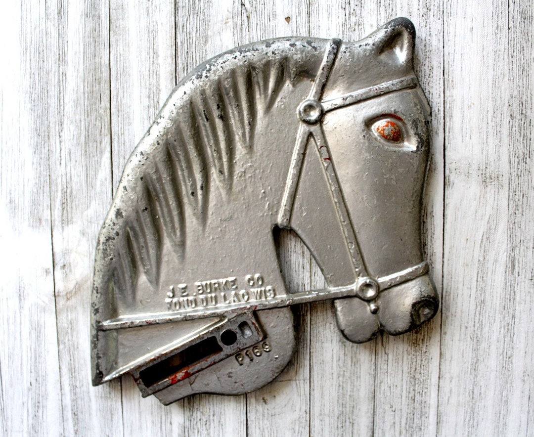 Vintage 1950s Horse Glider Swing Horse Head J. E. Burke Co., Vintage ...