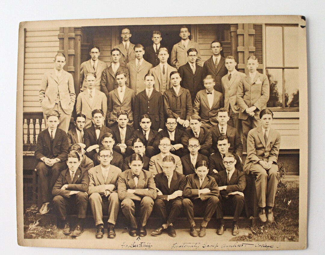 Antique College Fraternity Cabinet Photo in Sepia Tones, Antique Photos ...