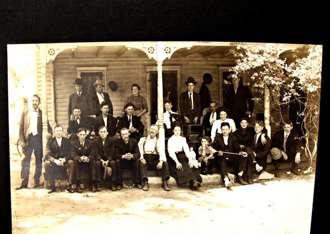 Antique Western Sepia Photo Original, Group Sepia Photo, Turn of the ...
