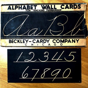 Vintage Cursive Alphabet Wall Cards Beckley-cardy Company, Chicago - Etsy