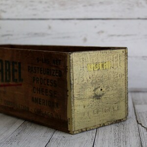 Antique Vintage Wooden Cheese Box, Blue Label Brand - Etsy