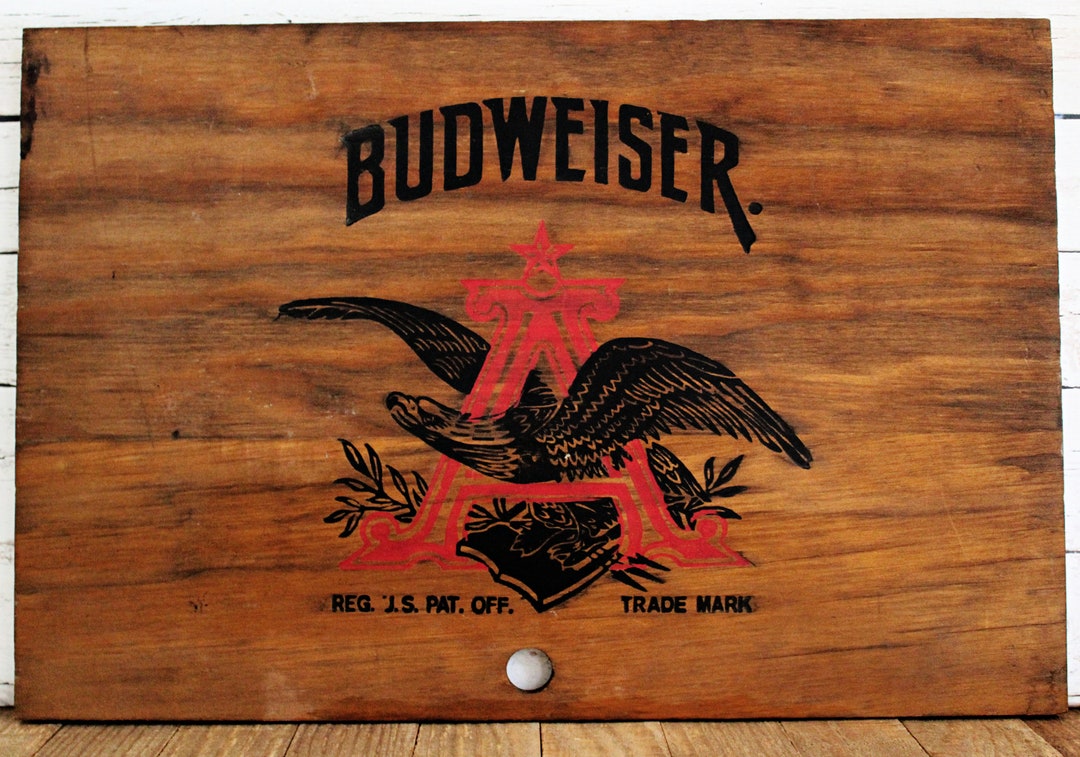 Vintage Budweiser Crate Top With Checker Board Beer - Etsy