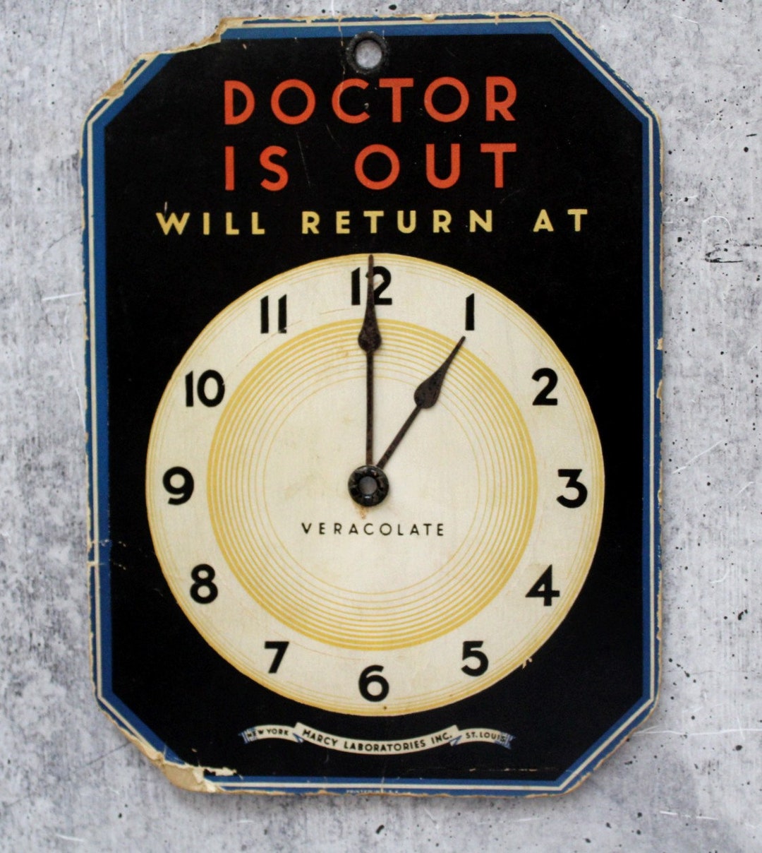 Antique Doctor's Office Waiting Room Clock-doctor is in Please Be ...
