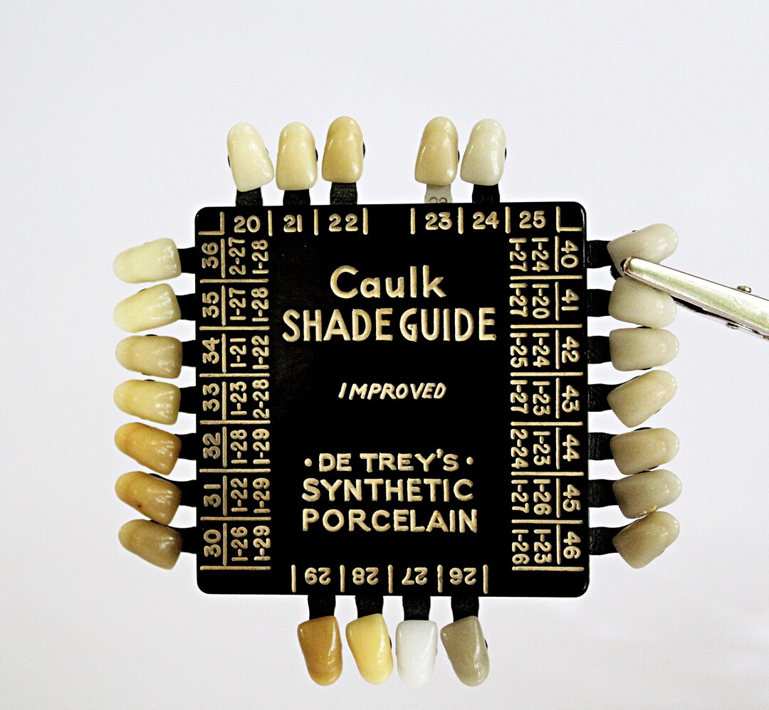 Antique Teeth Shade Guide, De Trey's Synthetic Porcelain Shade Guide - Etsy