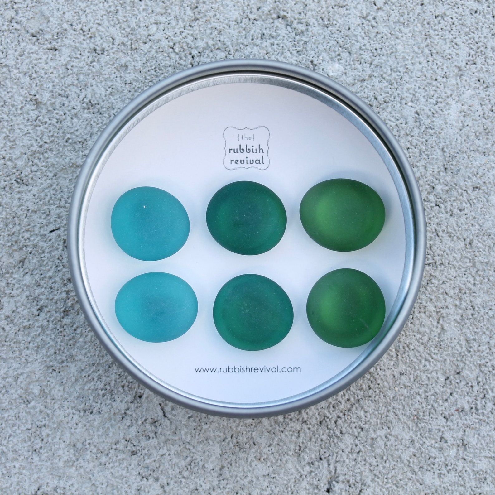 Glass Gem Magnets - Monterey Bay - Etsy