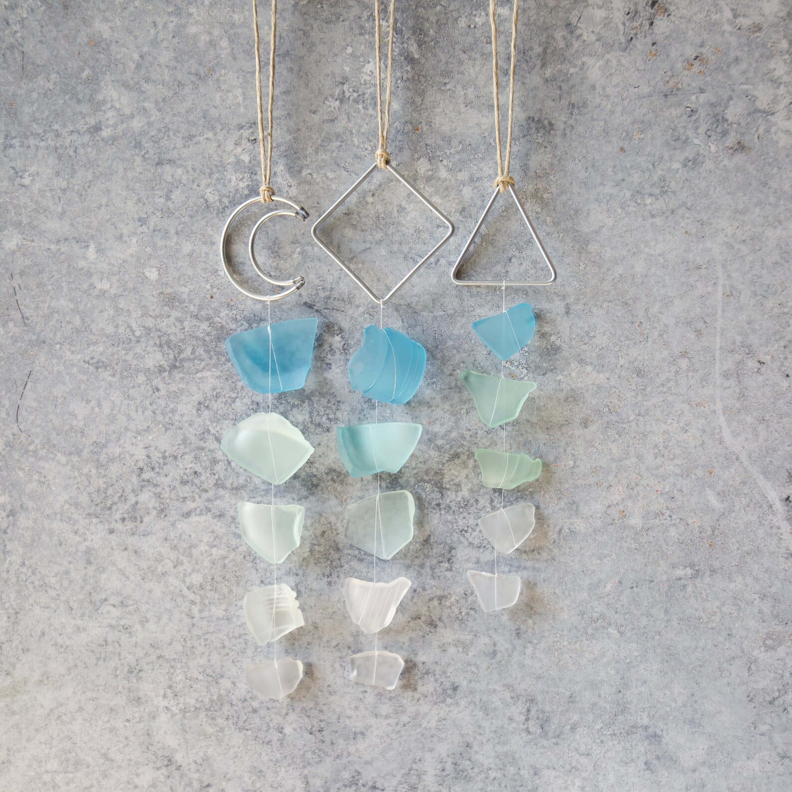 Mini Metal & Sea Glass Suncatchers - Etsy