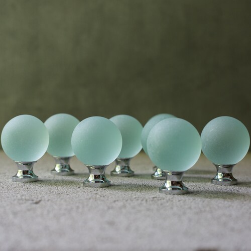 Seafoam Glass Knob. Beach Knobs for Kitchen Cabinets Bathroom - Etsy