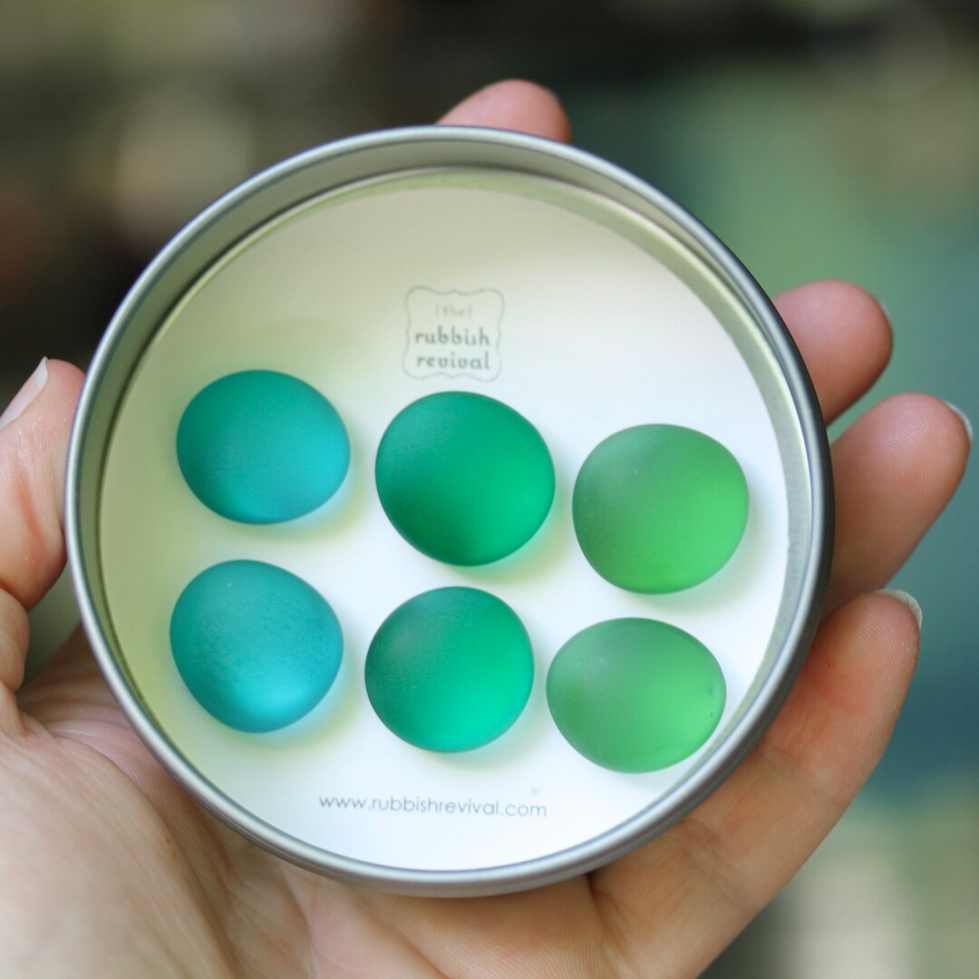 Glass Gem Magnets - Monterey Bay - Etsy