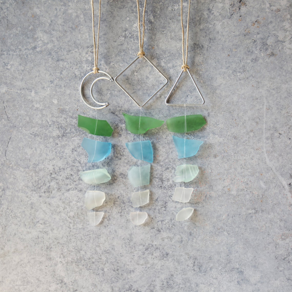 Mini Metal & Sea Glass Suncatchers - Etsy