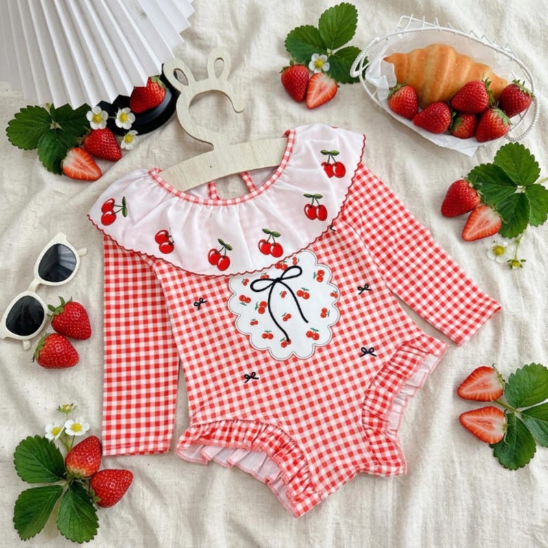 Cherry Red Swimwear - Etsy
