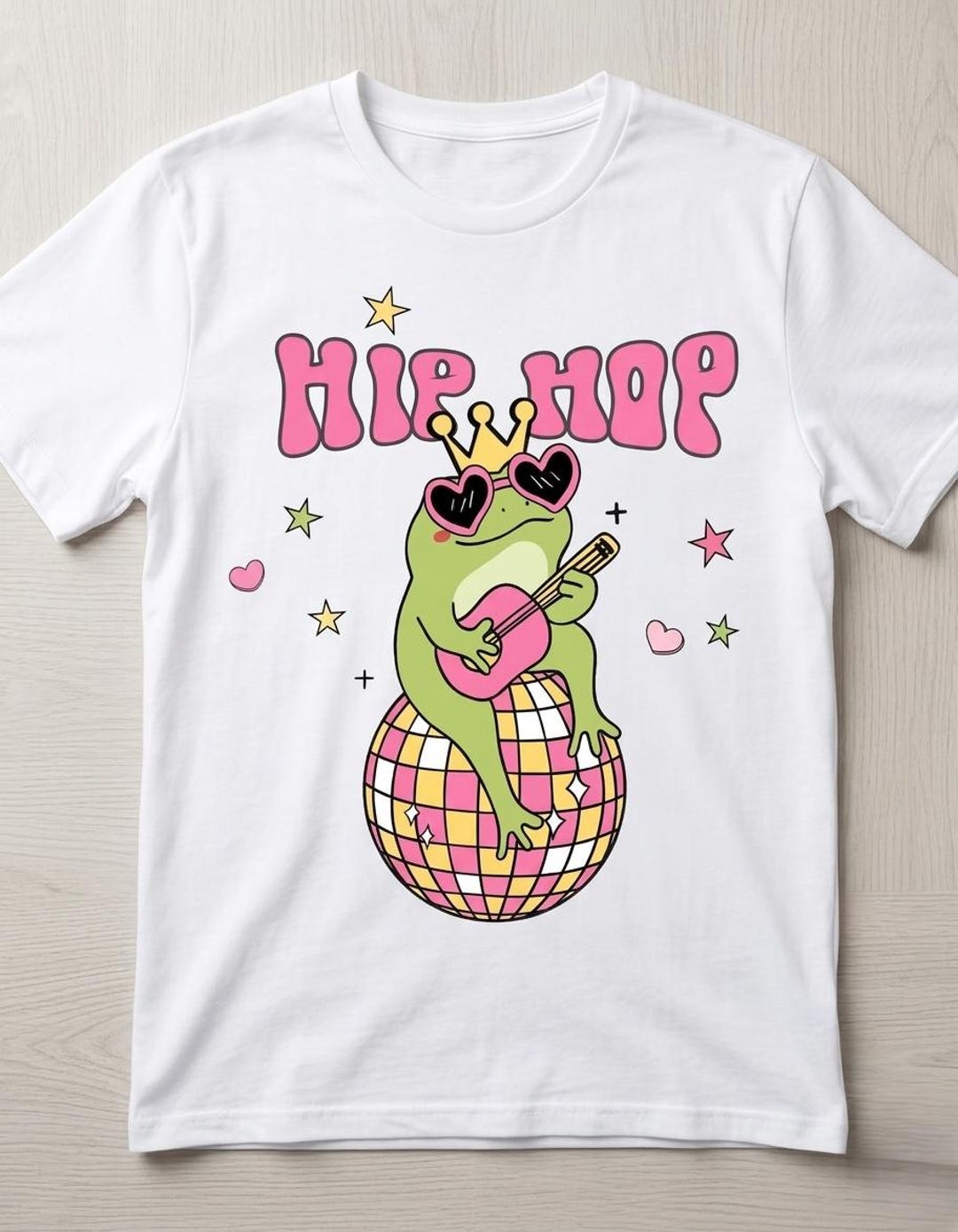 Hip Hop Frog SVG PNG, Retro Disco Ball Graphic for Shirts, Cute Kawaii ...