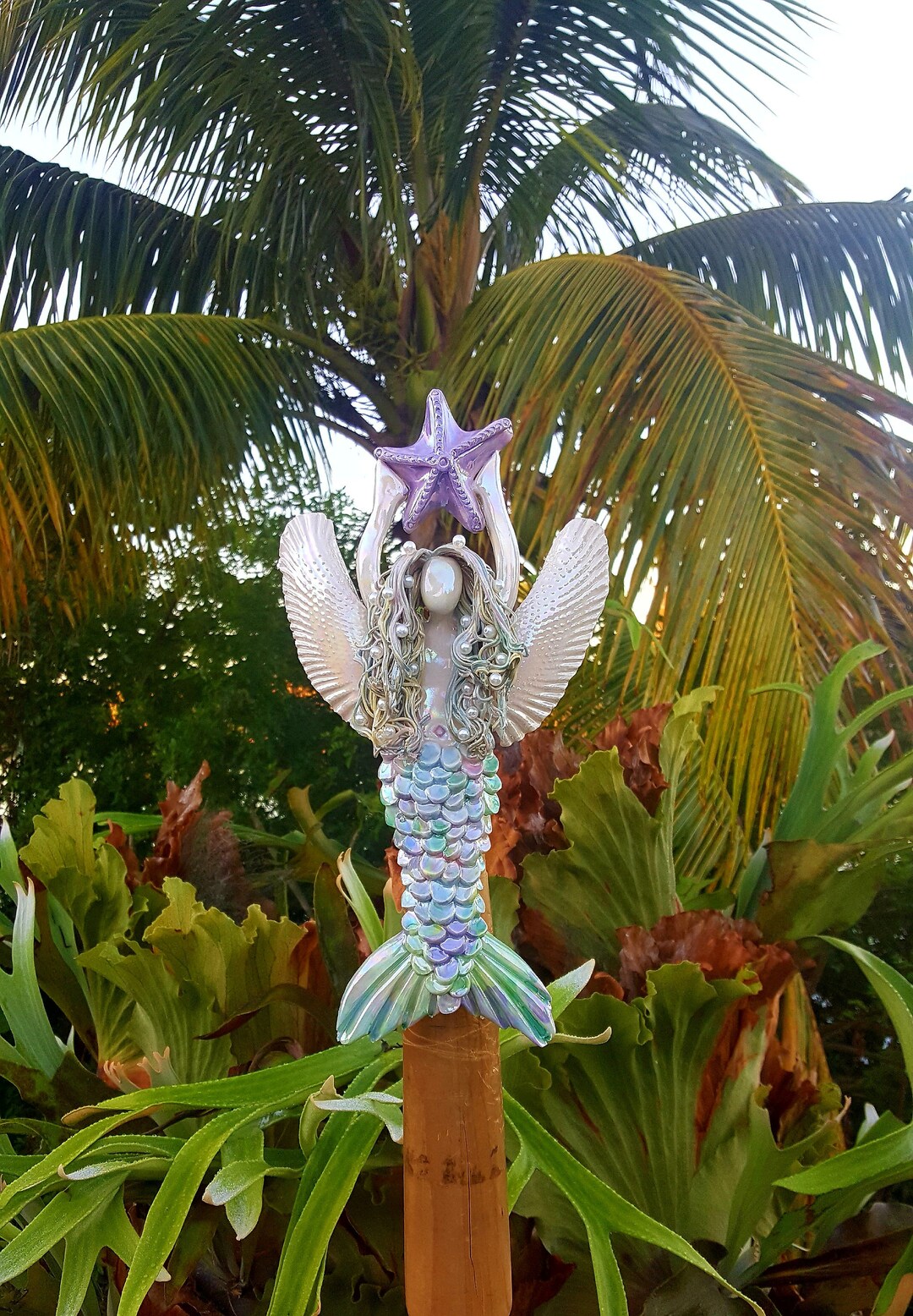 Rainbow Angel Mermaid Tree Topper - Etsy