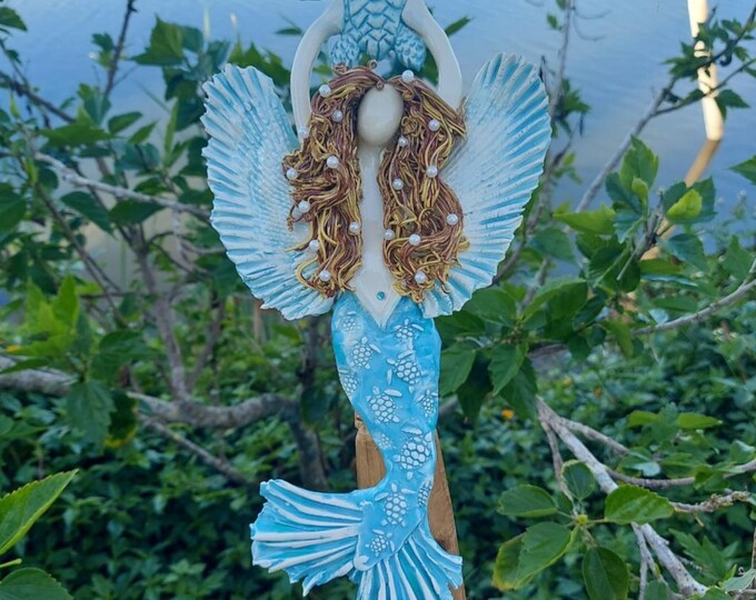 Angel Mermaid Tree Topper With Sea Turtle - Etsy