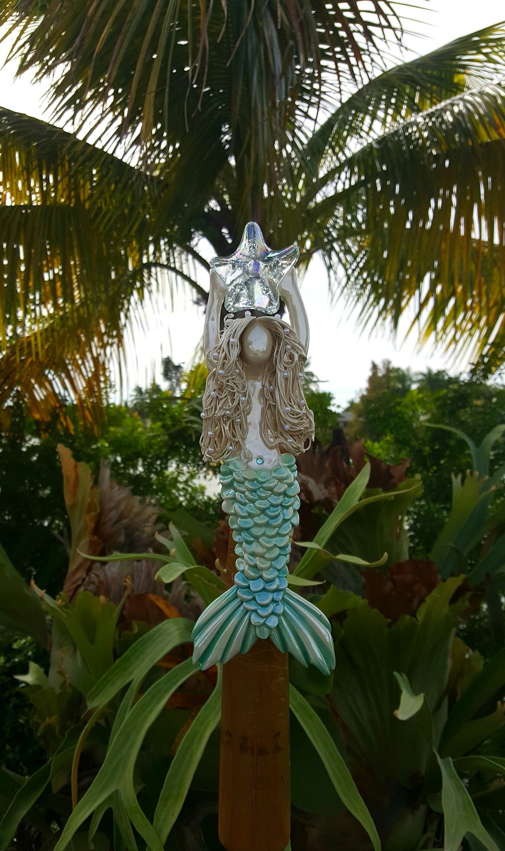White haired Mermaid Tree Topper