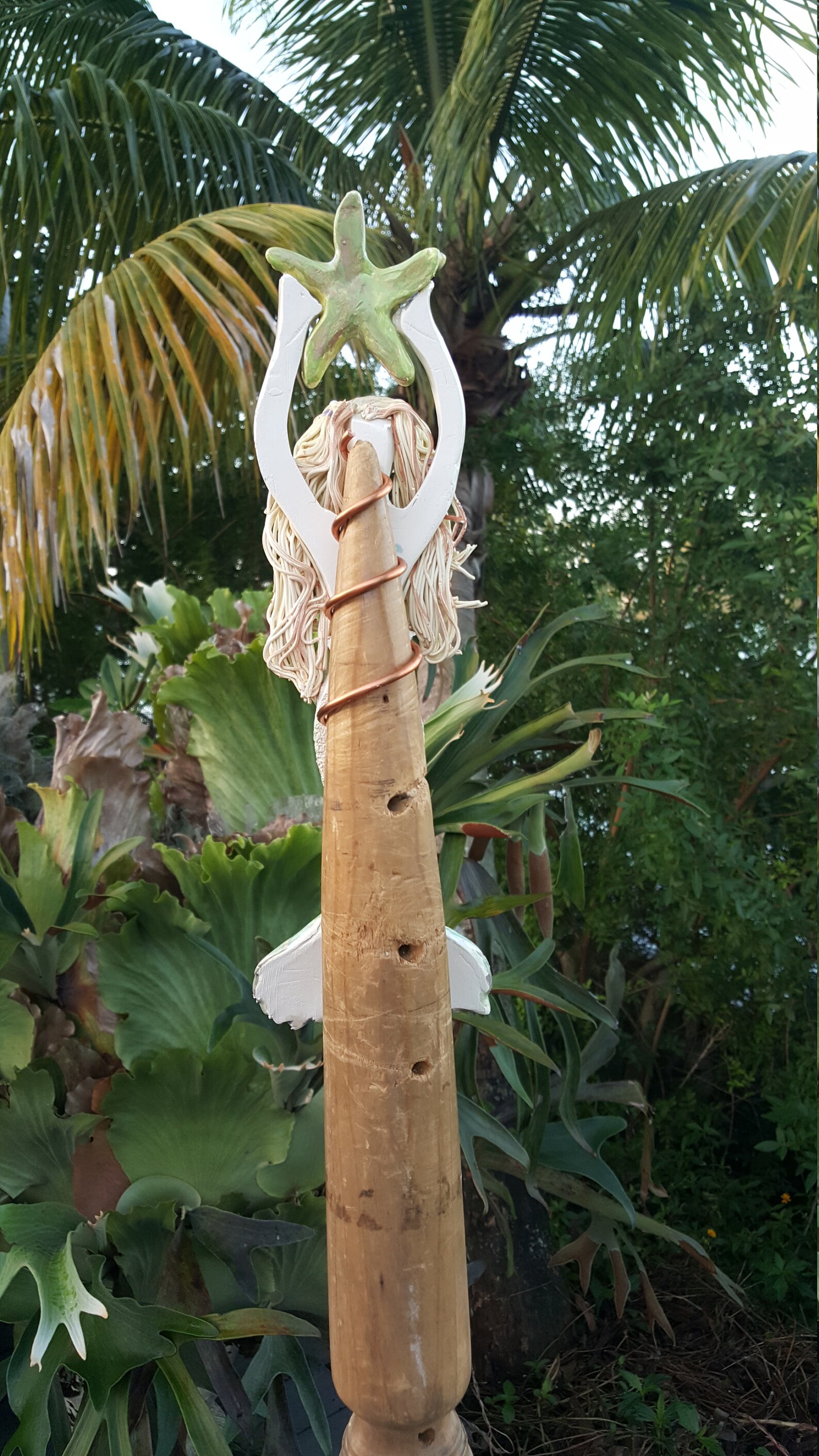 Golden Blonde Mermaid Tree Topper With Golden Sea Star - Etsy