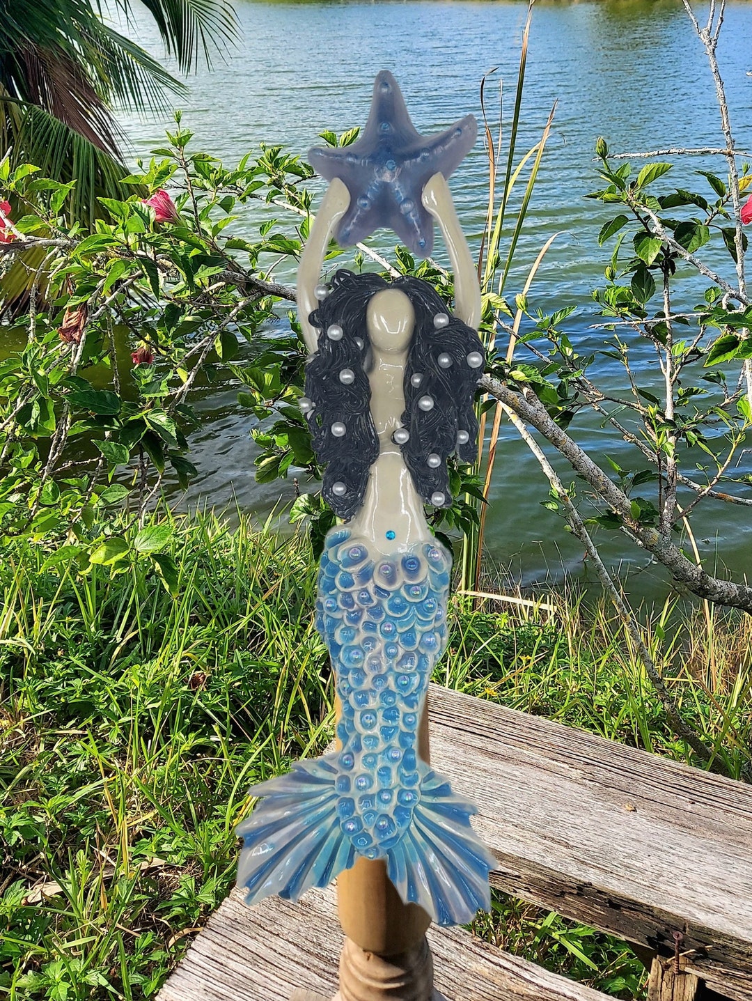 Black Beauty Mermaid Tree Topper - Etsy