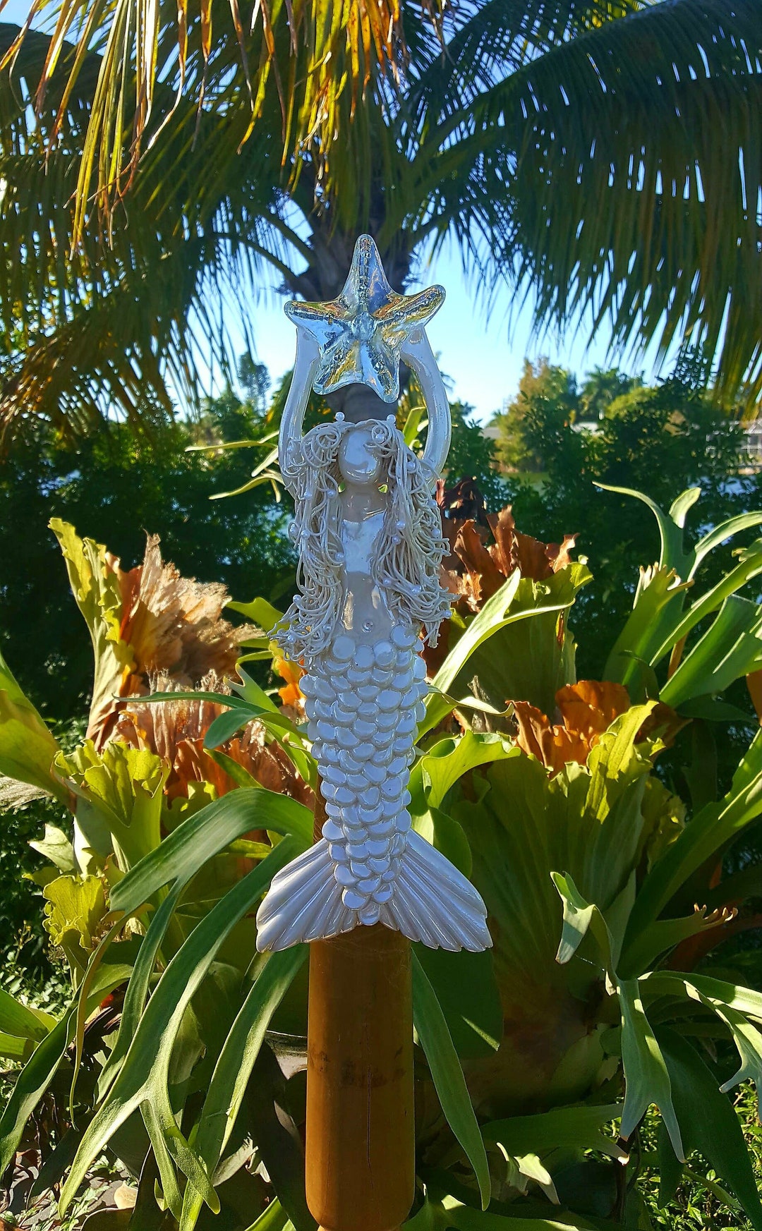 White Haired Mermaid Tree Topper - Etsy