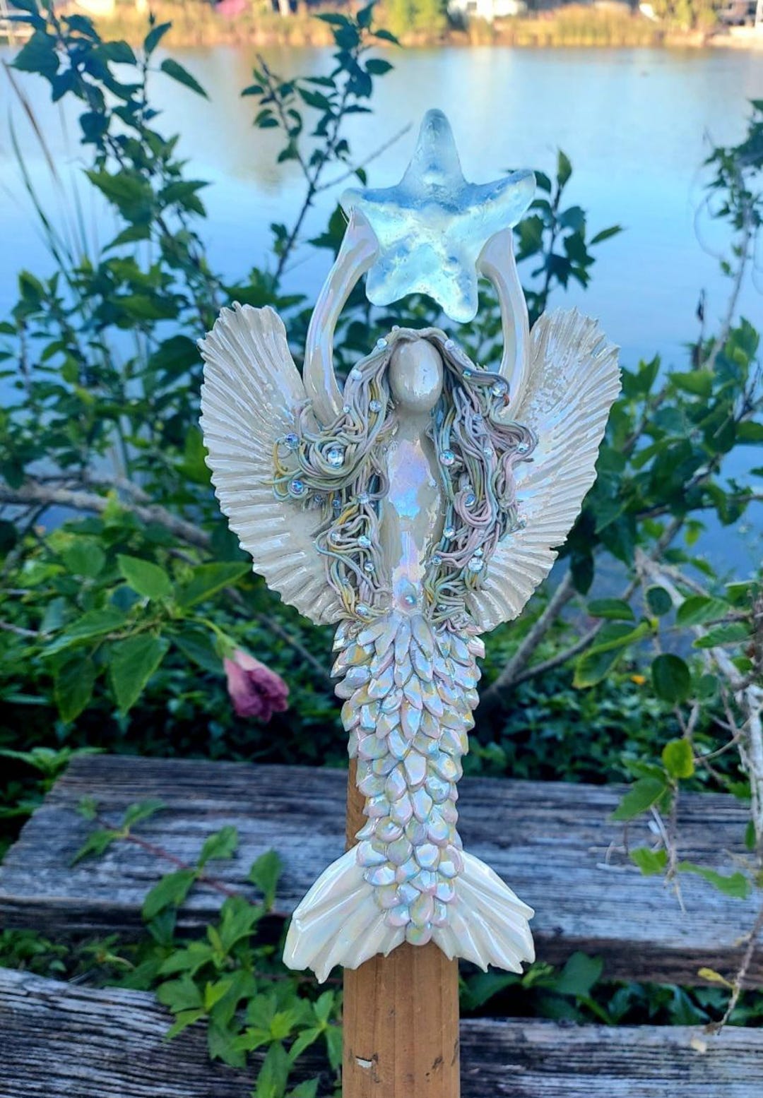 Rainbow Angel Mermaid Tree Topper - Etsy