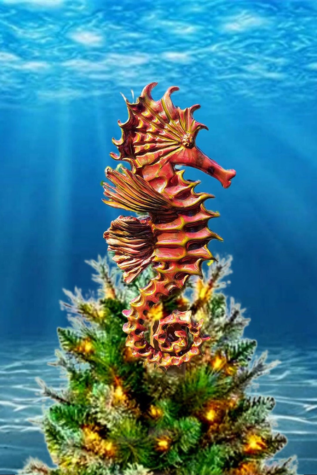 Seahorse Tree Topper - Etsy