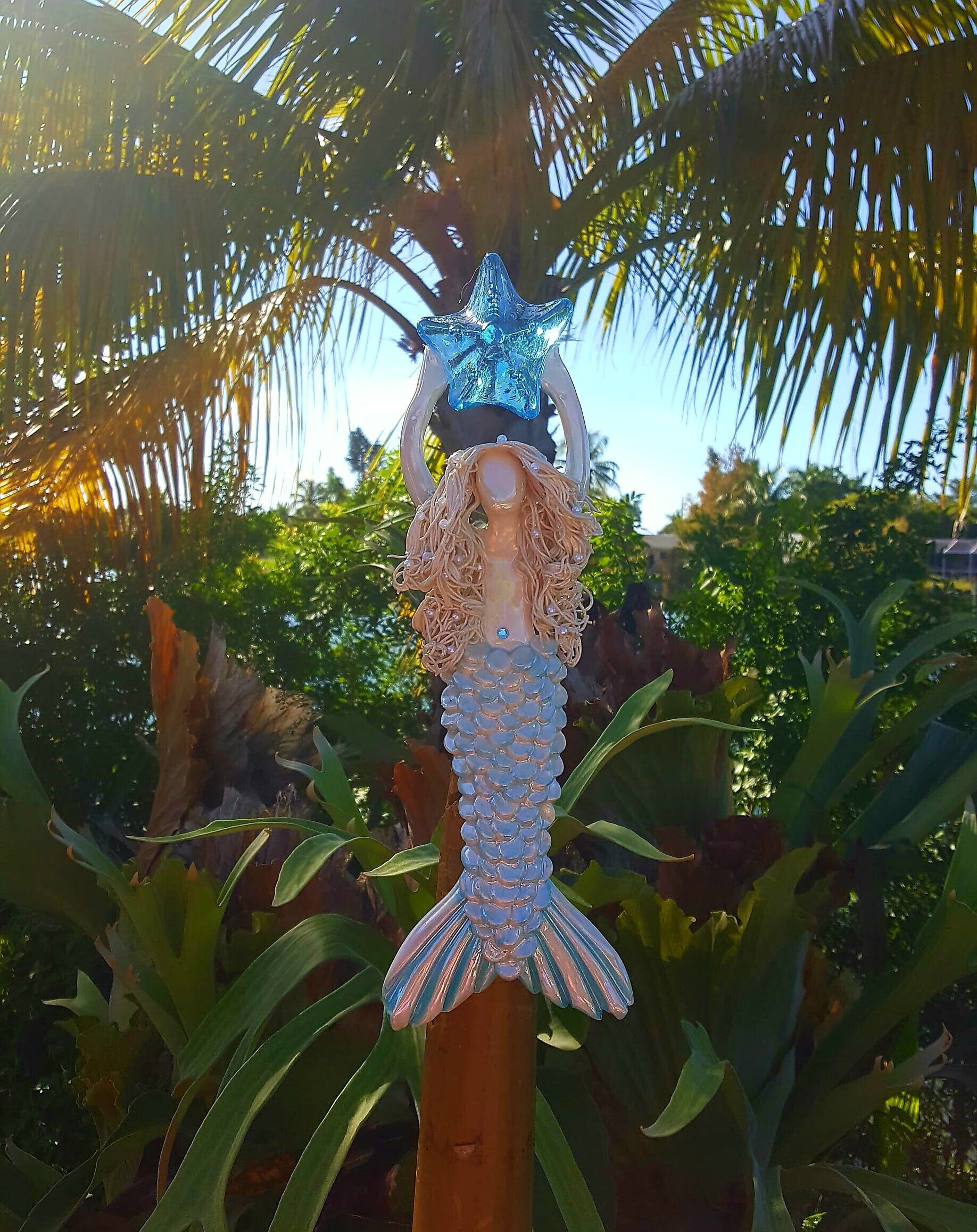 White haired Mermaid Tree Topper
