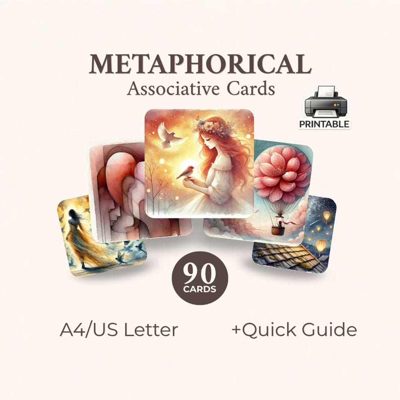 Printable Self-reflection Cards, Watercolor Therapy Coaching (digital ...