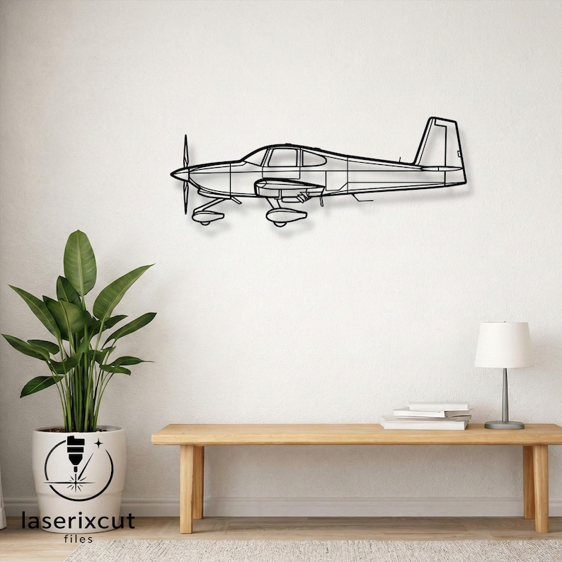 RV-10 Aircraft Silhouette Laser Cut Vector Design – SVG, DXF, Ai, Pdf ...