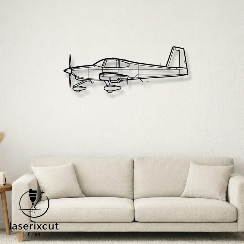 RV-10 Aircraft Silhouette Laser Cut Vector Design – SVG, DXF, Ai, Pdf ...