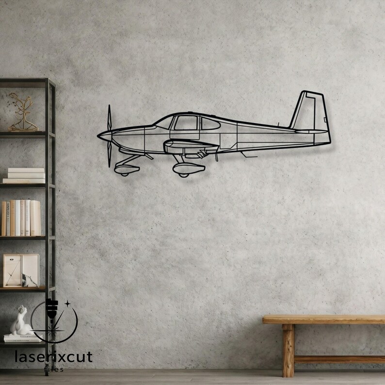 RV-10 Aircraft Silhouette Laser Cut Vector Design – SVG, DXF, Ai, Pdf ...