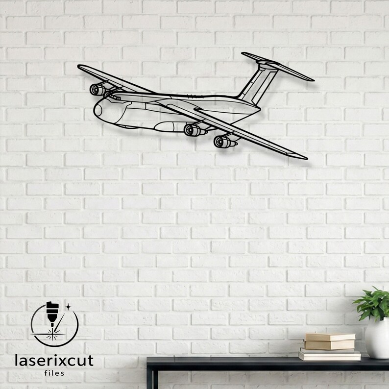 Lockheed C 5 Galaxy - Svg Dxf AI Pdf CDR EPS - Laser Cut Aviation Decor ...