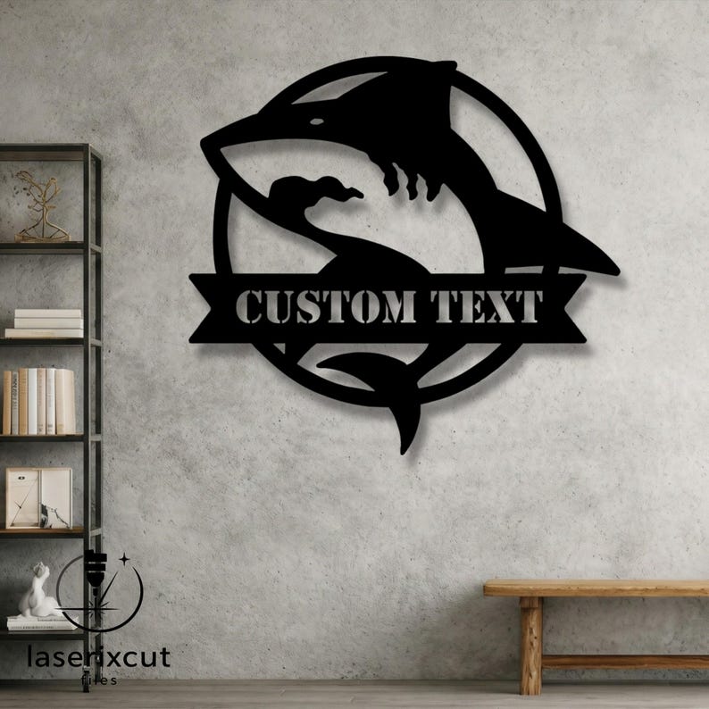 Customizable Shark SVG Laser Cut File – Glowforge, Cricut, Cnc, Ocean ...