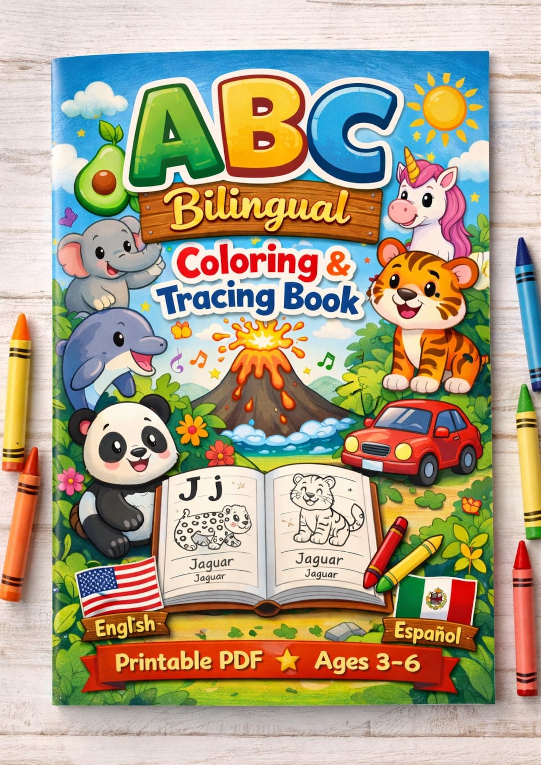 Bilingual ABC Tracing Coloring Book | English Spanish Preschool ...