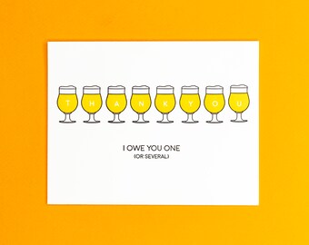 I Owe You a Beer | Etsy