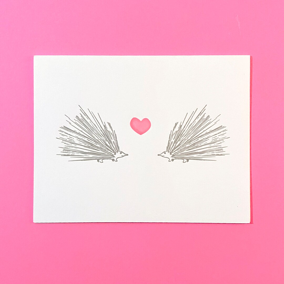 Porcupine Love Card - Etsy