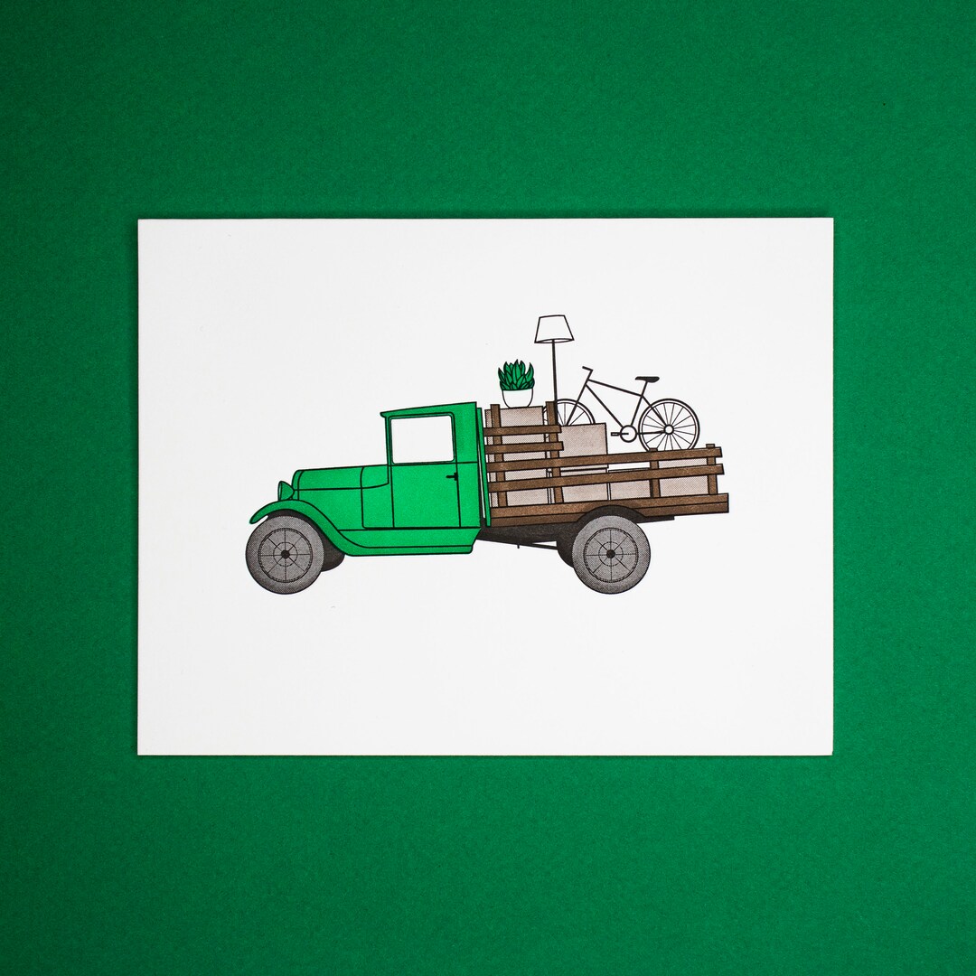 Moving Truck Card - Etsy