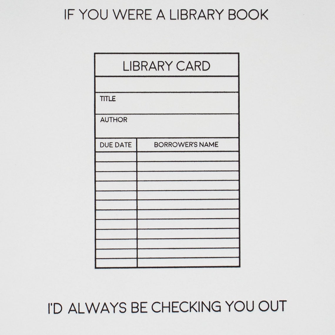 Library Card - Etsy